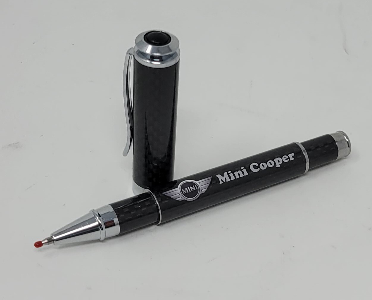 Mini Cooper Text and Logo Carbon Fiber Ballpoint Pen - GREAT GIFT!! | eBay