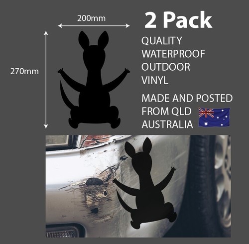 2 x kangaroo Stickers 200x270mm Dent Cover Caravan Ute 4x4 4wd Car ...