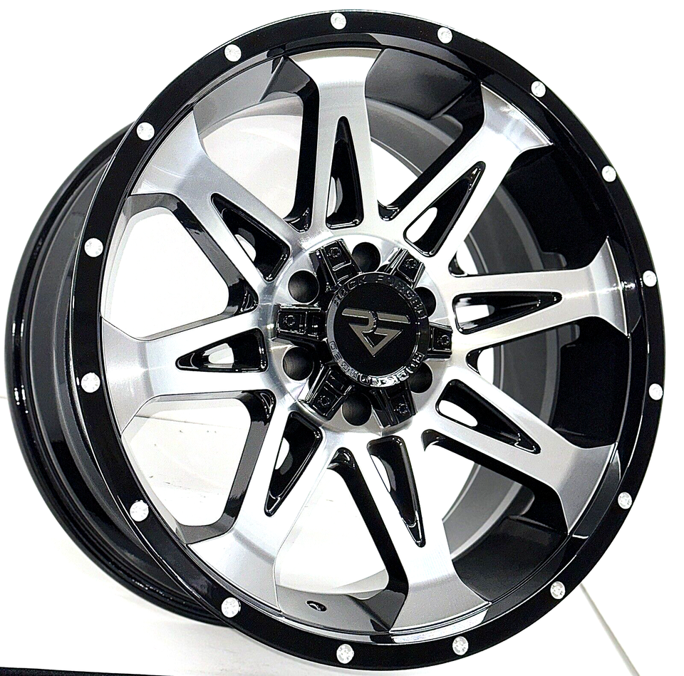 20 x10” Gloss Black Machined Rock Forged FF88 Wheels 2025 GMC Sierra ...
