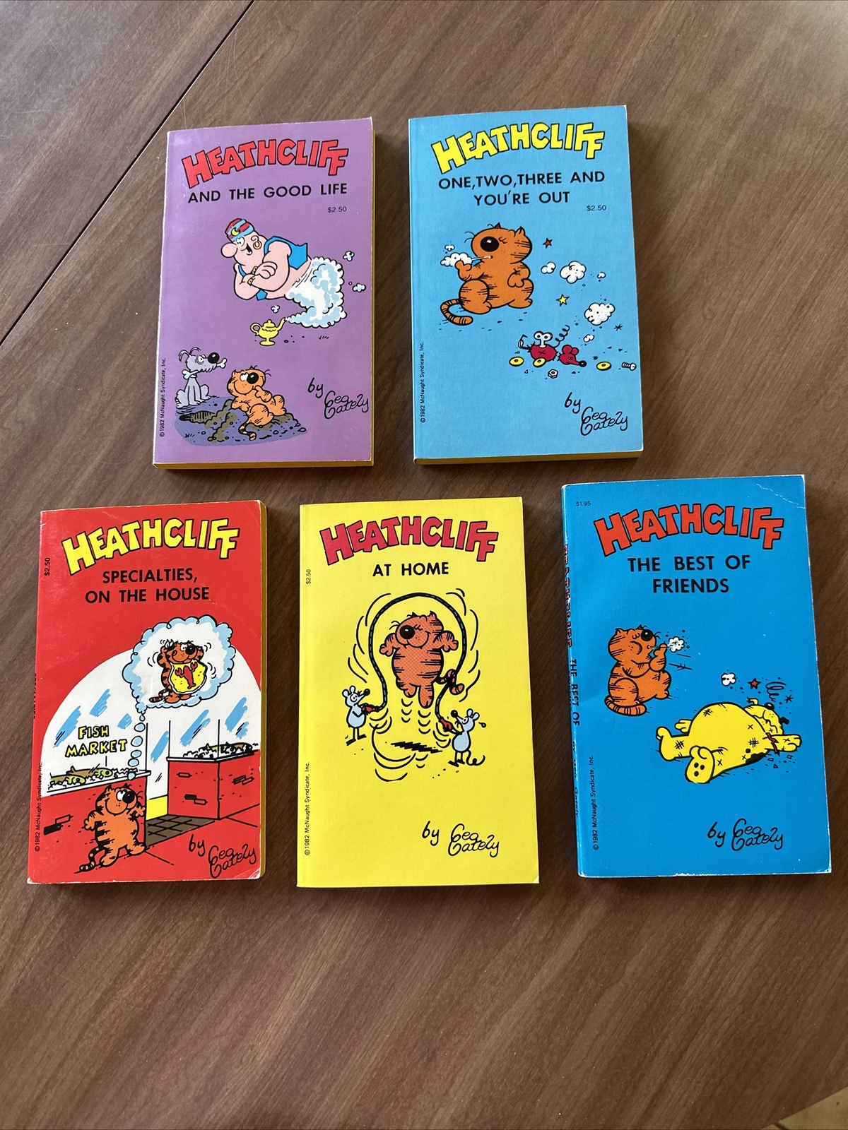 1982 Vintage Paperbacks Heathcliff volumes 1 thru 5 by George Gately ...