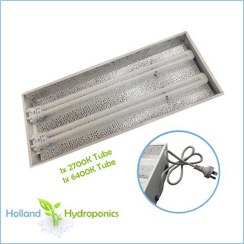 2 Sets PL 2x55W T5 FLURO PROPAGATION LIGHT (1x 2700K + 1x 6400K Tubes ...