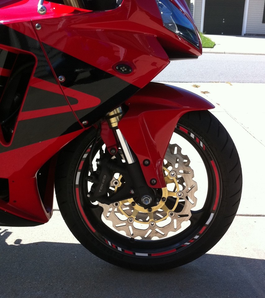 CUSTOM MOTORCYCLE RIM STRIPE WHEEL DECAL TAPE SUZUKI GSXR 600 750 1000 ...