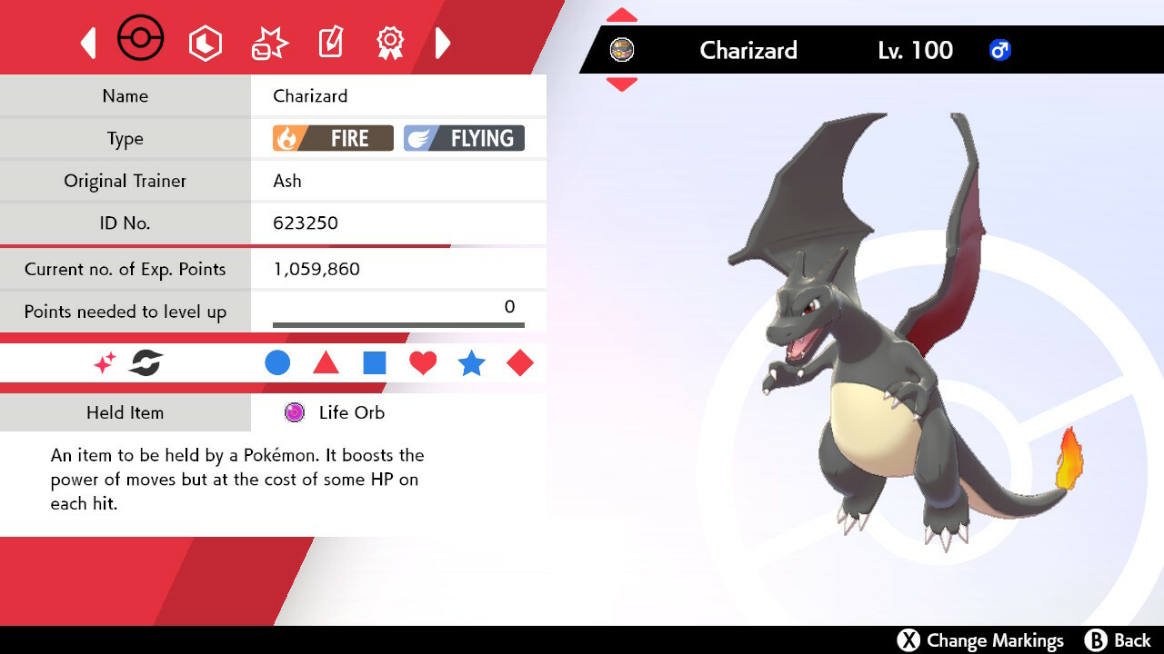 Pokemon Sword & Shield Charizard 6IV EV Trained Ultra 🌟Shiny🌟 Best ...