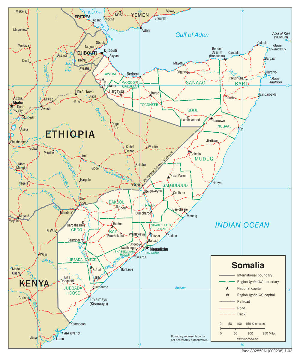 Somalia Road Highway Transportation Map Country Nation Poster Print | eBay