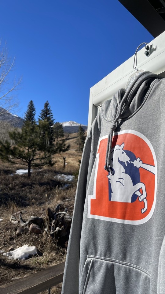 Denver Broncos NFL '47 Legacy Throwback Vintage Hoodie Pullover Men's ...