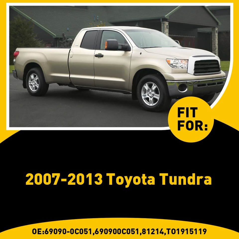 2X Tailgate Handle w/Backup Camera Hole&Keyhole Black For Toyota Tundra ...