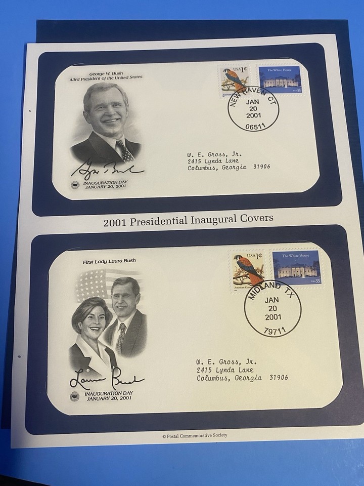 2001 US INAUGURATION DAY COVERS GEORGE BUSH MINT | eBay