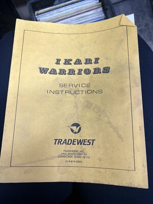 Tradewest IKARI WARRIORS Arcade Video Game Manual - good used original ...