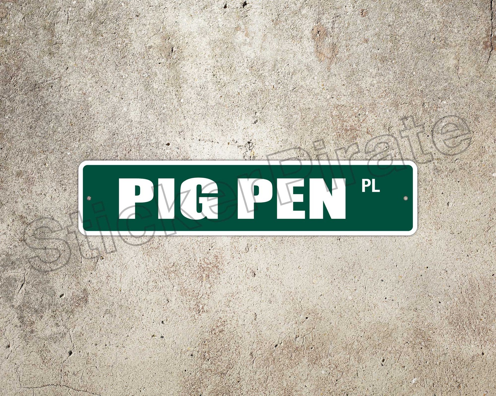 *Aluminum* Pig Pen 4" x 18" Metal Novelty Street Sign SS 2893 | eBay