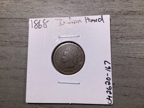 1868 Indian Head Semi-Key Date Penny Small Cent U.S. Copper Coin-042620 ...