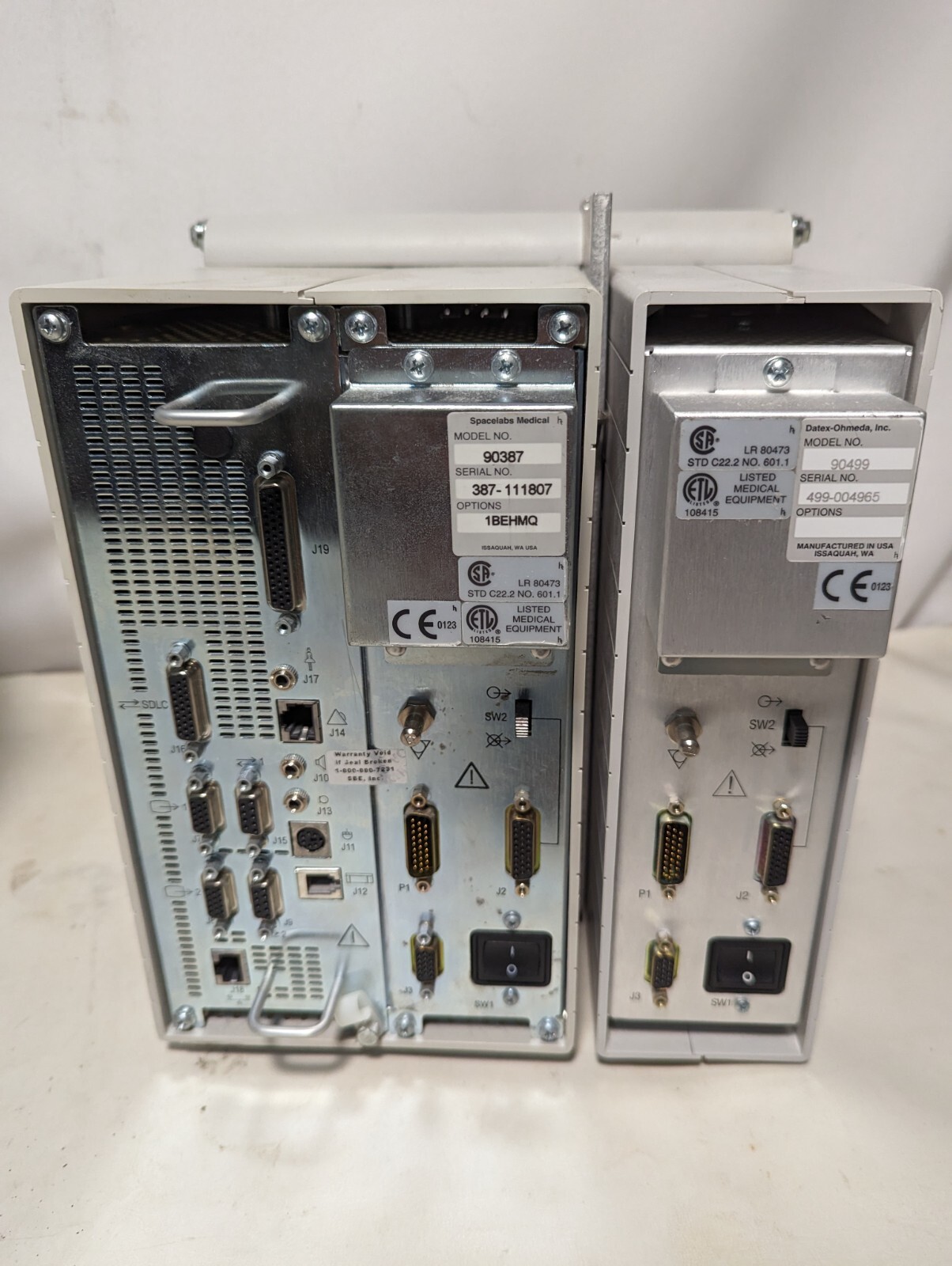 Spacelabs Medical Datex-Ohmeda 90387 with 90499 module rack for patient ...