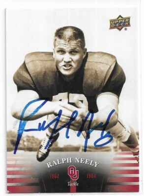 RALPH NEELY Autographed Signed 2011 Upper Deck card #9 Oklahoma Sooners ...