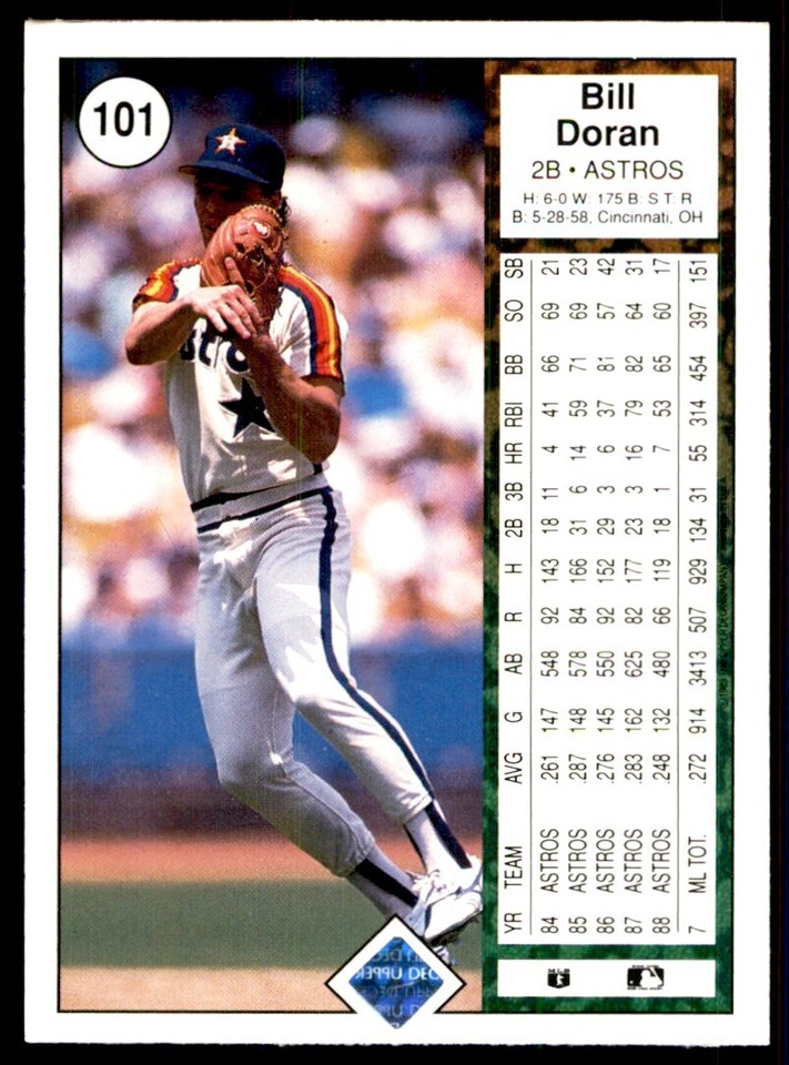 1989 Upper Deck Bill Doran Baseball Cards #101 | eBay