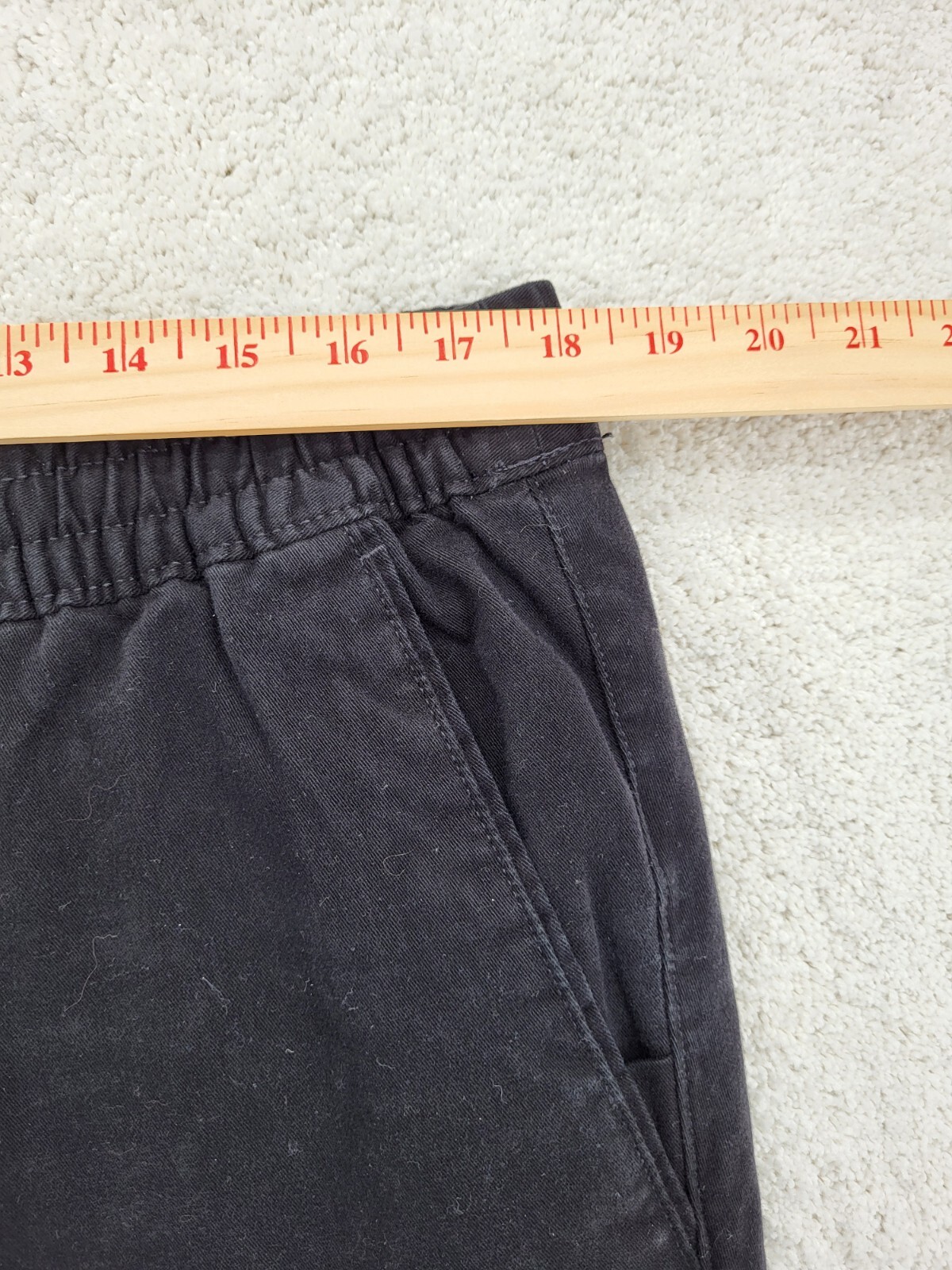 George GE Twill Logger Pants black size Large 36/38 flat front draw ...