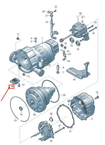NEW AUDI A5 8T GEARBOX COVER WITH SEAL 0AW301173A ORIGINAL NO DUTY TO ...