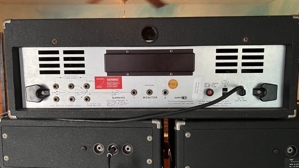 1970 Sunn Concert P.A. Control Amp with Tall 412SR Cabs & Horn ...
