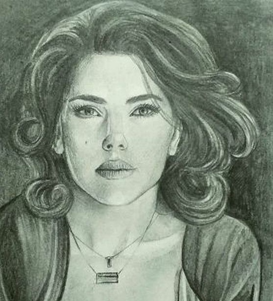 BLACK WIDOW Avengers Star Wars DRAWING female NUDE drawing PIN UP nu ...