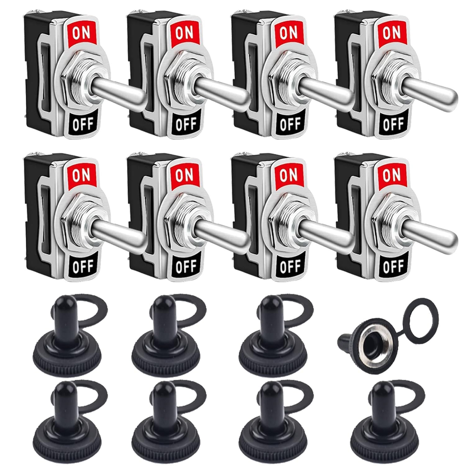 Toggle Switches, 8 Pack 2 Pin on off SPST Car Rocker Switches, 20A 12V ...