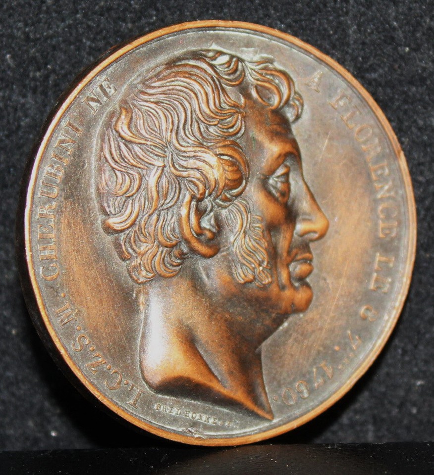 XIXth Medal Luigi Maria Cherubini Zenobio Italian Composer Freemason | eBay