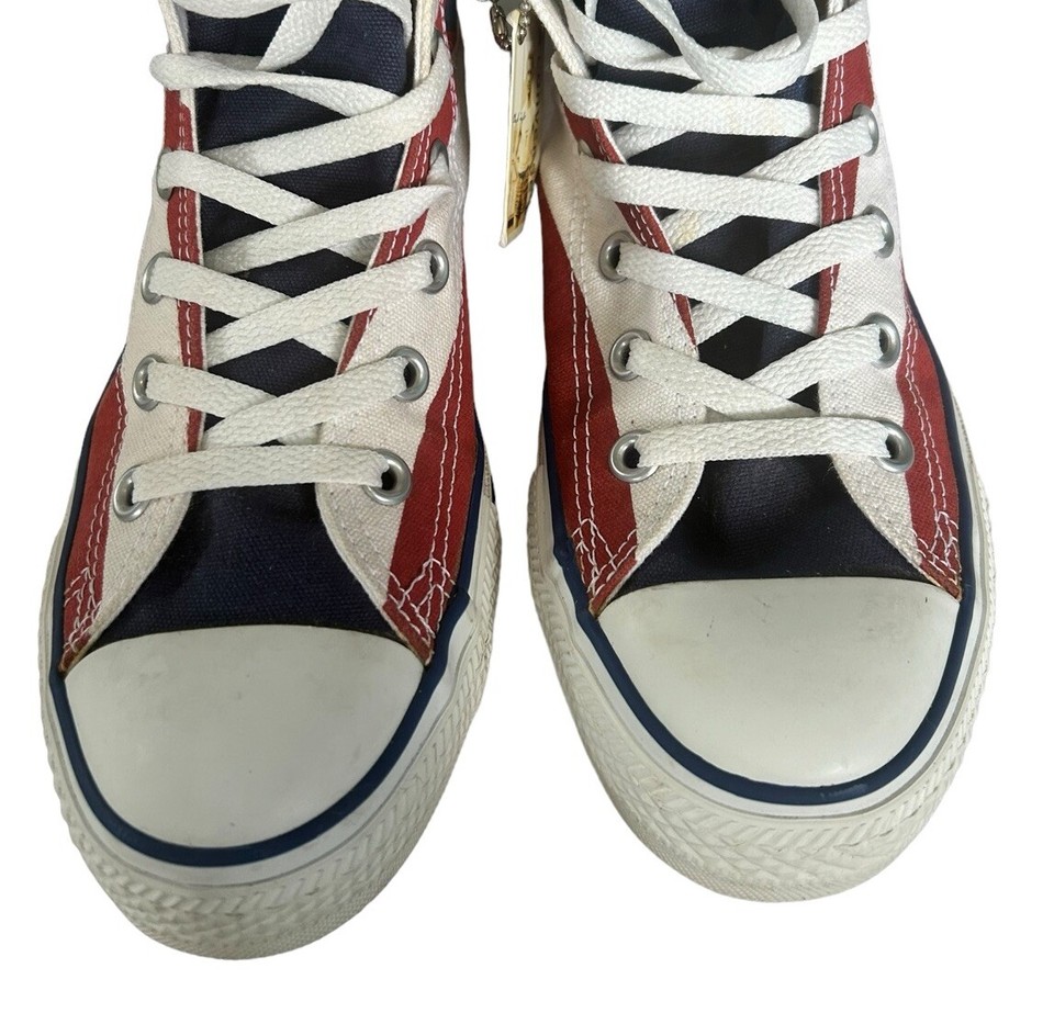 Converse High Top Puerto Rico Flag Star Stripes Men’s 6 Women’s 8 ...