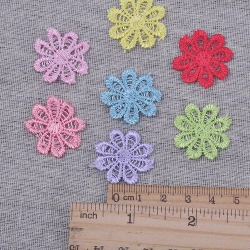1Yards 25mm Lace Flower Ribbon Sewing Trim lot Appliques Sew Supplies ...