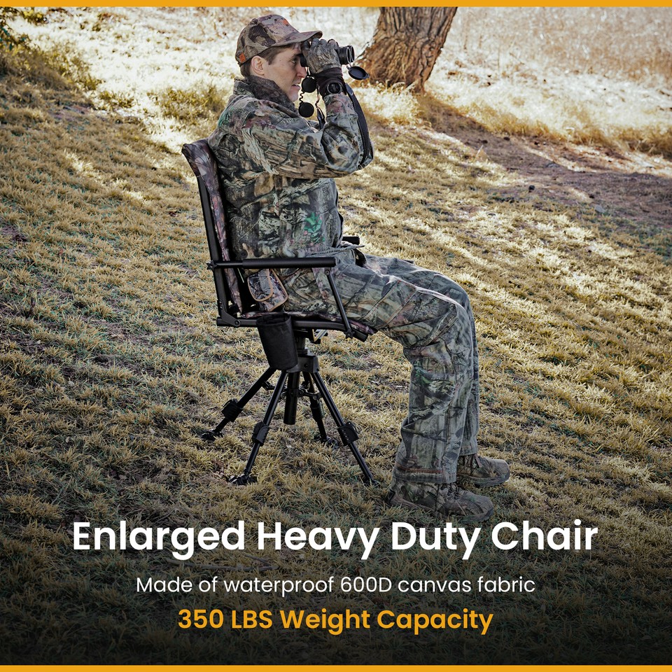Arrowhead Outdoor 21" Wide 360° Hunting Swivel Stealth Blind Chair ...