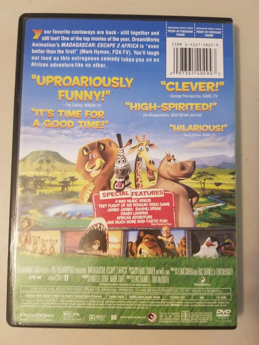 Madagascar 2 Dvd