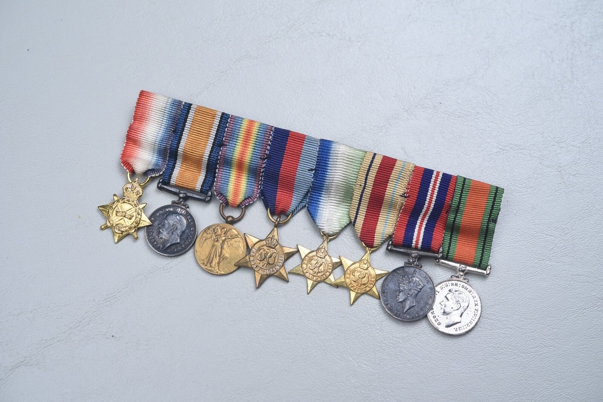 Wwi Wwii Miniature Medals Bar Great Britain Orders World War I