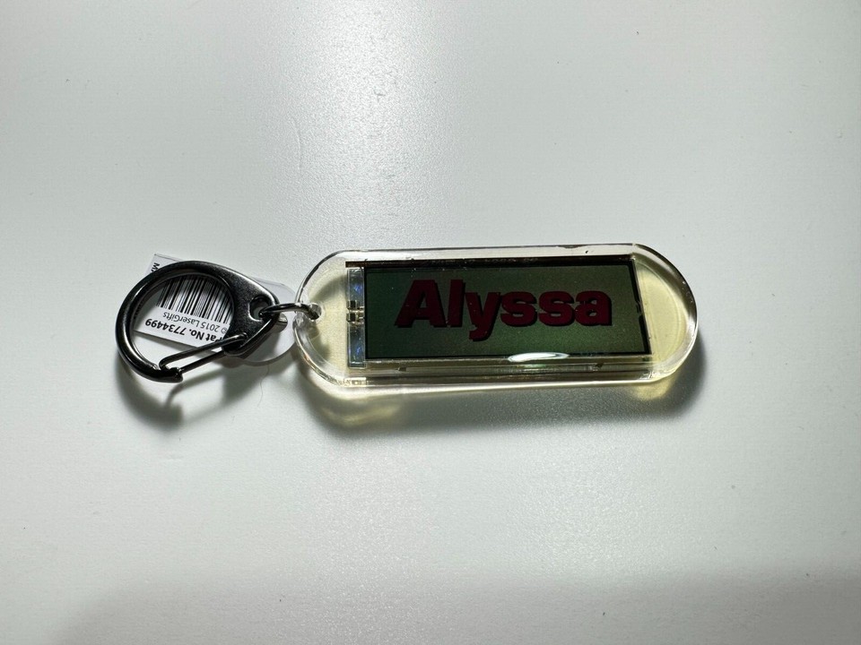 A, B, C Acrylic Blinking Solar Powered Key Chain 4.25” Long w/Snap Ring ...