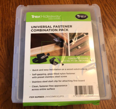 Open box of 72 Trex Hideaway Universal Clip Hidden Fasteners, & 4 ...