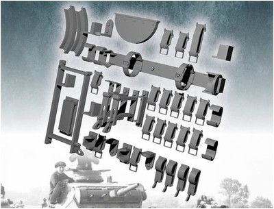 FC Model 1/35 German Panzer III Tank Tool Clamp Set for Plastic Model ...