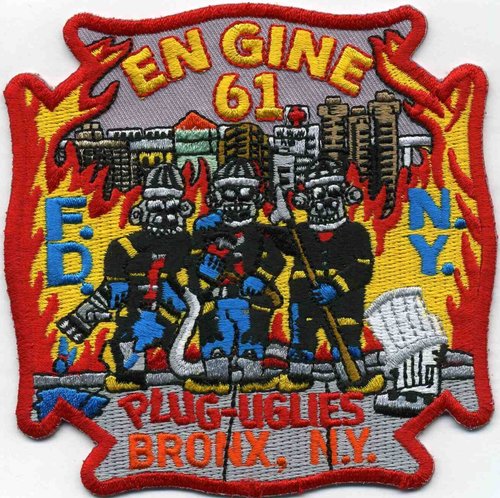 New York City - Engine - 61 "Plug Uglies - Bronx" (4.25" x 4.25") fire ...
