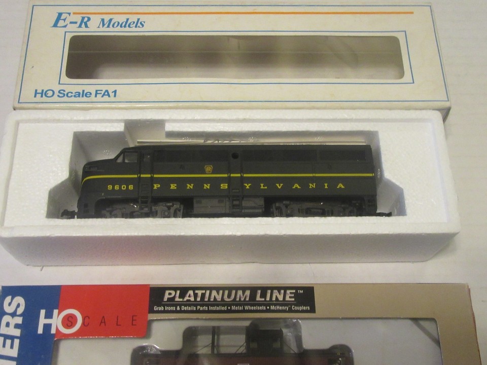 HO scale E-R Models PRR FA-1 engine with Walthers Platinum Line caboose ...