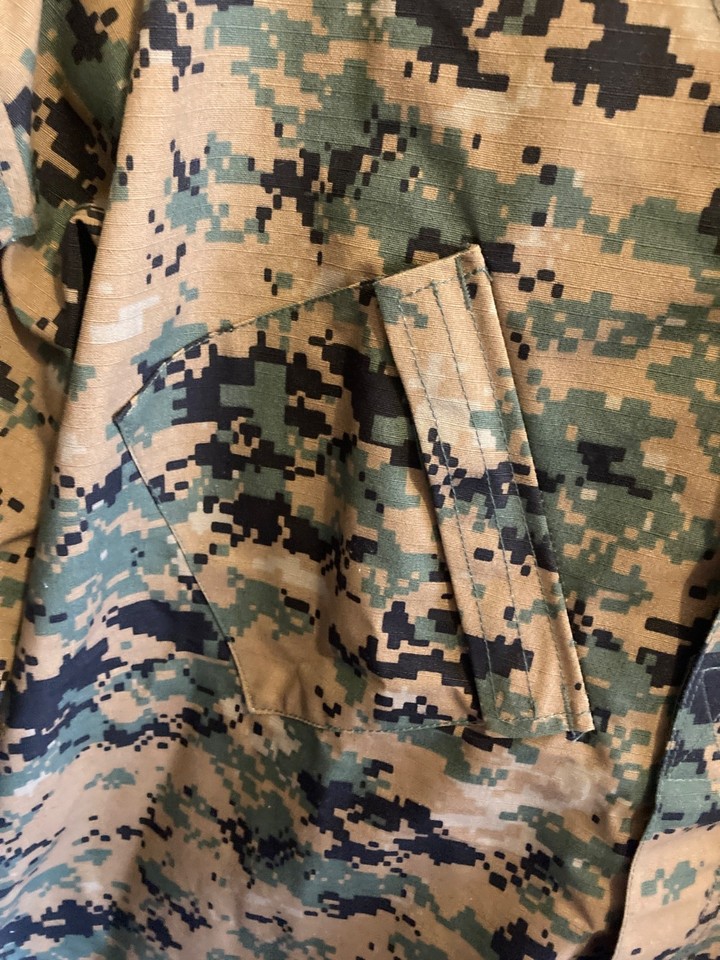 USMC MARPAT Woodland Digital Camo Combat Jacket Military Uniform Size ...