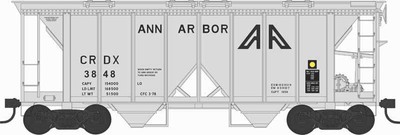 Bowser 43245 HO Scale, 70T 2 Bay Covered Hopper, Ann Arbor CRDX #3825 ...