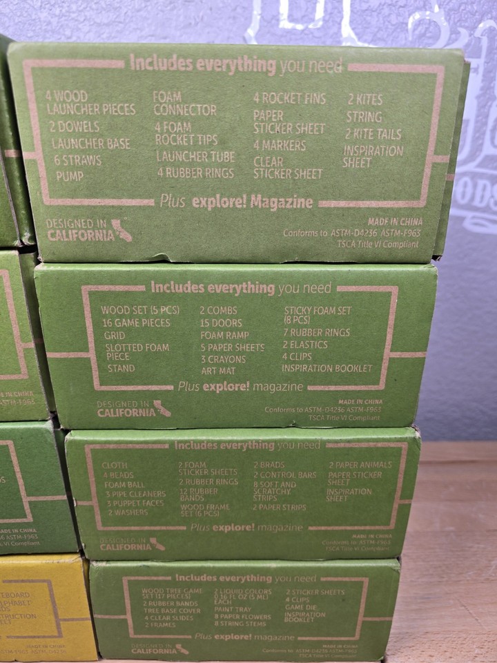 Kiwi Co Crate Tinker Lot of 8 Brand New Kits STEM Science Toys KiwiCo ...