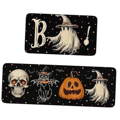 Halloween Kitchen Mat Decor Spooky Boo Halloween Halloween Elements ...
