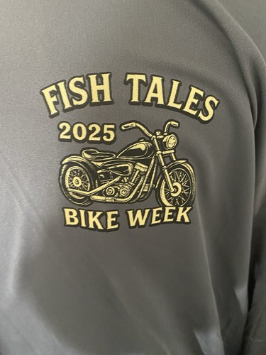 Fish Tales 2025 Bike Week Skelaton Mermaid Biker Long Sleeve Shirt 2X ...