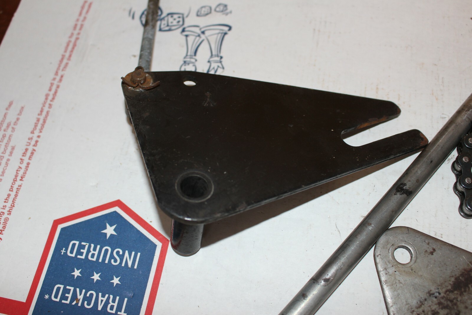 Genuine Used MTD Snowflite 310 600 5HP 24 Chain Support Bracket 05520 ...