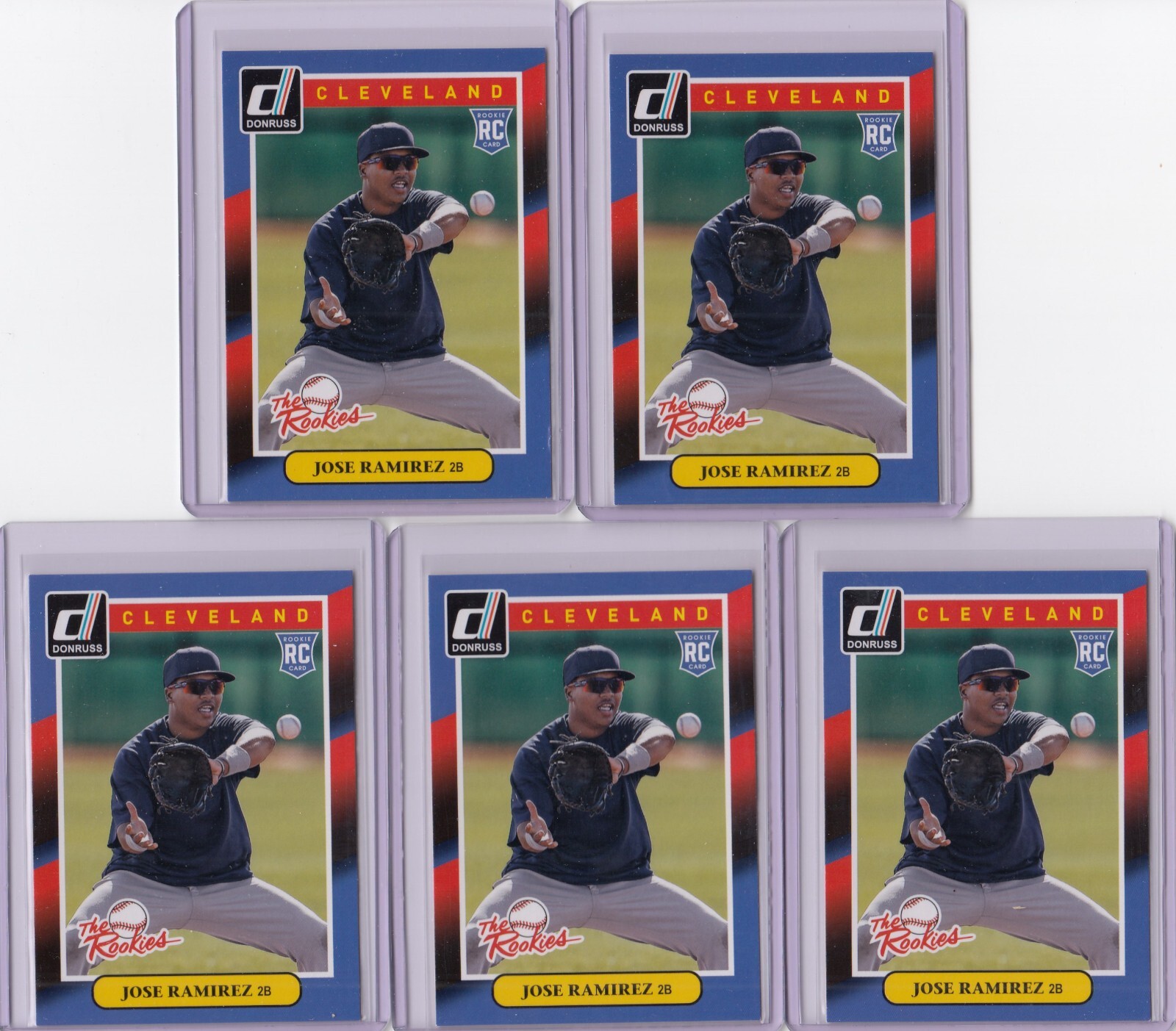 Lot of (5) 2014 Donruss The Rookies JOSE RAMIREZ Rookie Card #41 ...