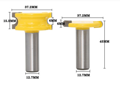 1/2" Shank Router Bit Set Woodworking Groove Chisel Cutter Tool 2Pcs | eBay