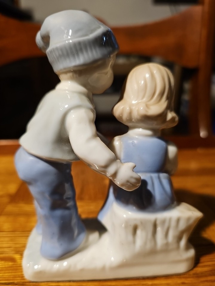 Vintage Lego Porcelain Figurine Boy & Girl Reading A Book 5" | eBay
