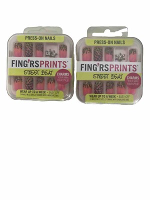 2 Fing'rs Prints Press On FingerNails Street Beat Knotty Girl Manicure ...