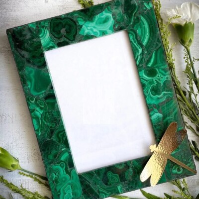 Natural Malachite Picture Frame, Gallery Frame, Wall Decor, Christmas ...