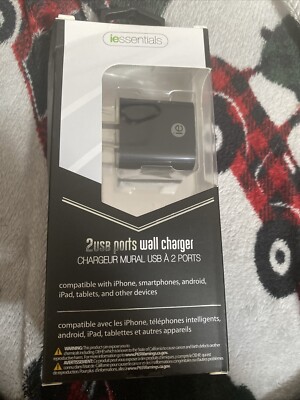 iEssentials Dual USB Wall Charger, 2.4-Amp, Black, (IEN-AC22A-BK) | eBay