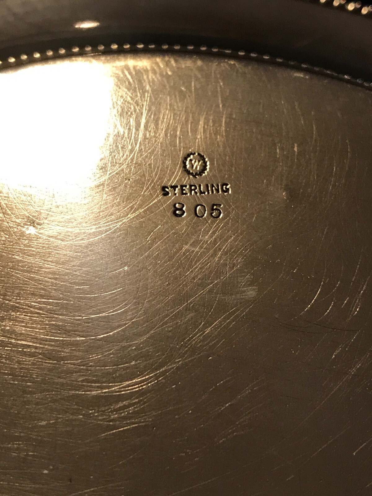 Sterling Silver Large Dish Monogrammed “MWJ” | eBay