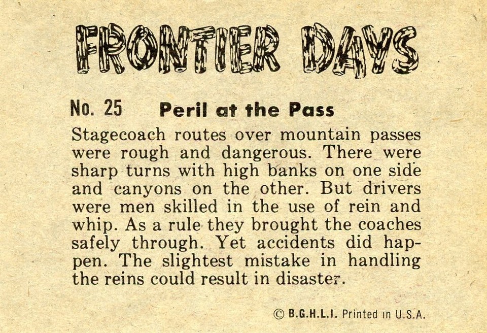 1953 Bowman 25 Peril in the Pass Frontier Days original trimmed or MC ...