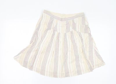 Full Circle Womens Ivory Polyester Blend Flare Skirt Size 28 in Sparkle ...