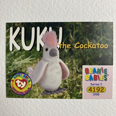 KuKu The Cockatoo TY Beanie Babies Trading Card Series 1 Common | eBay