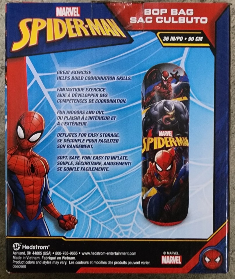 Marvel Spider Man 36" Children’s Bop Punching Bag Sports Toy Fun Active ...